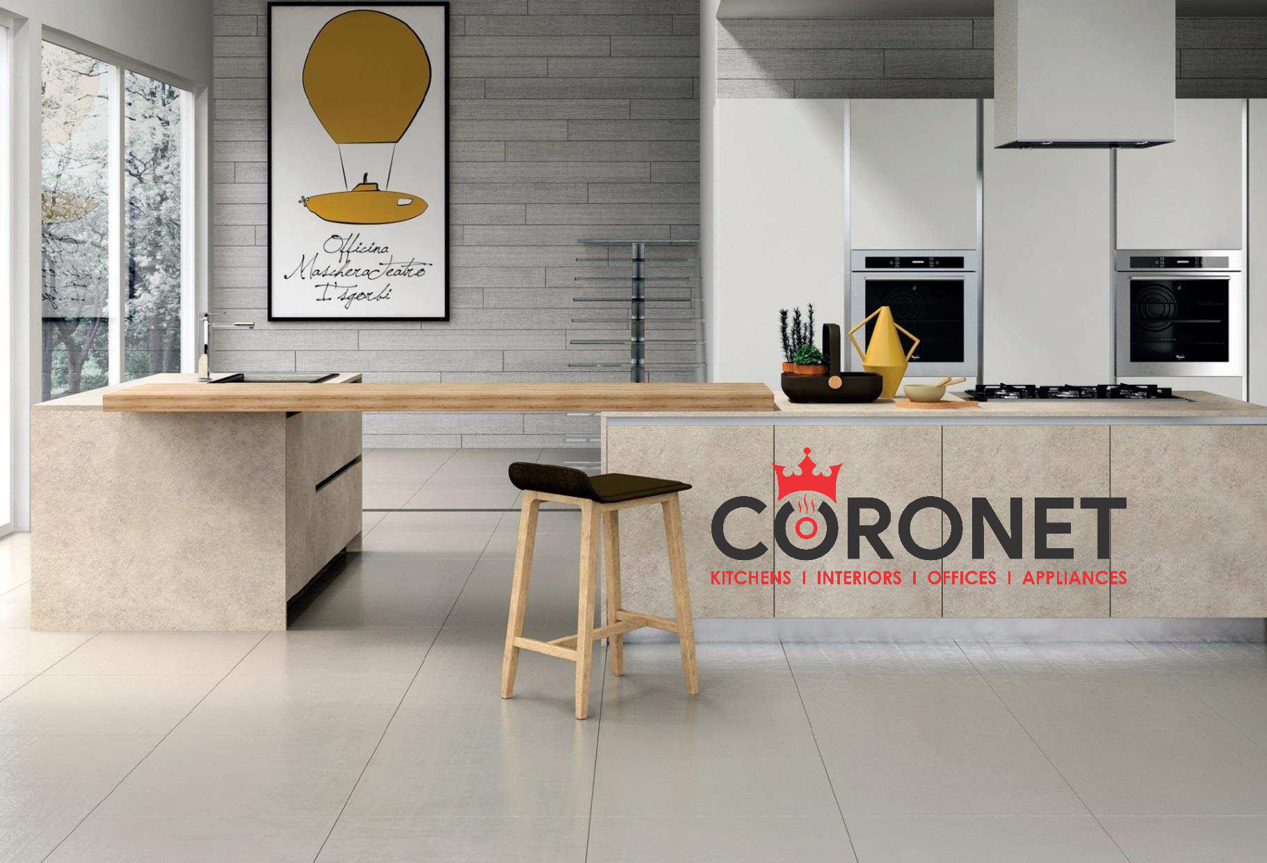 Modular Kitchens in Ahmedabad | Handle less Furniture from Coronet